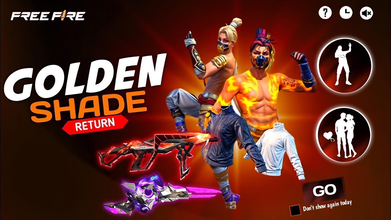 Golden Shade Bundle Return🤯 Free Fire Golden Shade Bundle || New Event ...