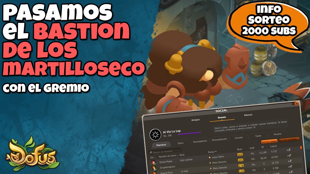 Pasamos EL BASTION DE LOS MARTILLOSECO con el GREMIO + INFO del SORTEO ...