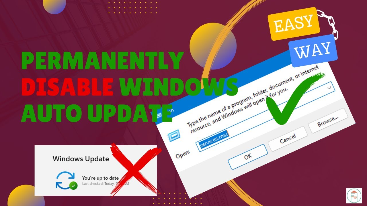 How to Permanently Disable Windows Auto Updates - YouTube