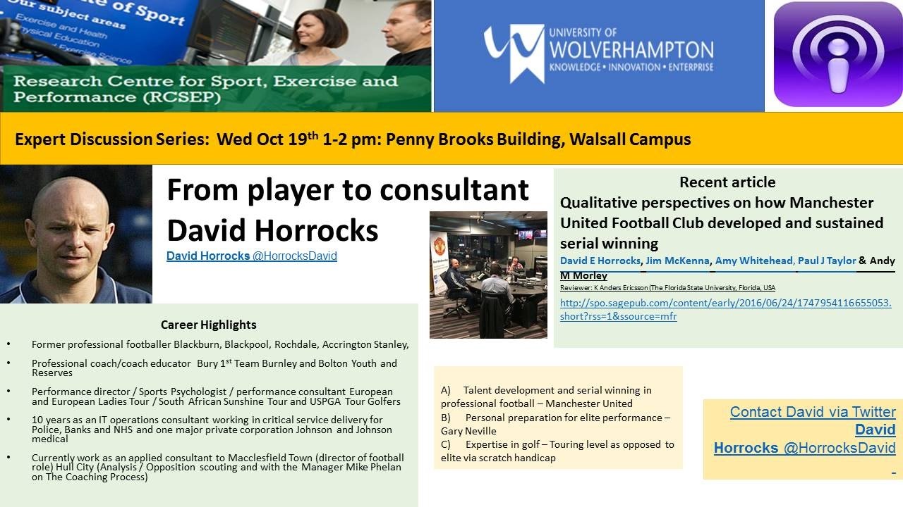RCSEP: Interview with David Horrocks on applied sport psychology - YouTube