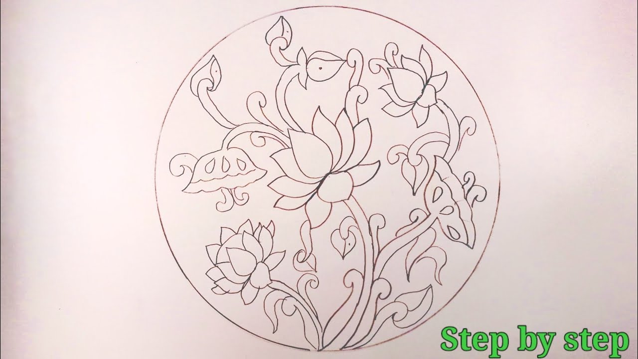 Kamal ka phool kaise banaye how to draw a Kamal ka phool step by step ...