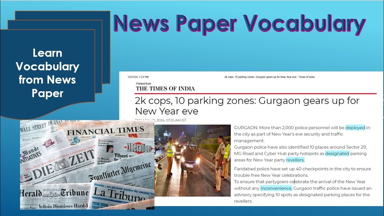 News-Paper Vocabulary - YouTube