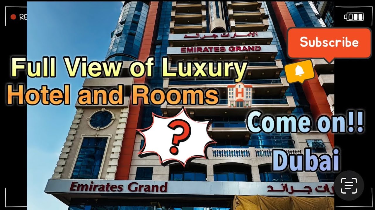 Emirates grand hotel in dubai 🏨 with burj khalifa view - YouTube