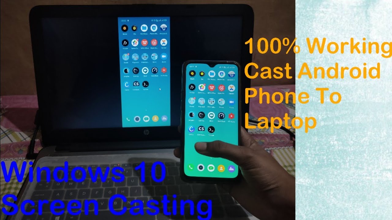 How to share mobile screen to laptop 2020 | Cast screen to laptop or pc ...