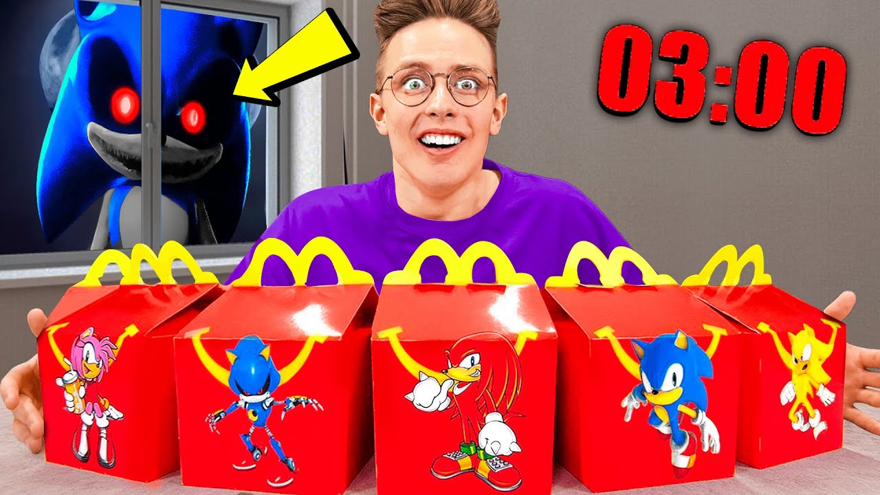 NON ORDINARE TUTTI I SONIC HAPPY MEAL ALLE 3 DI NOTTE!! (SIAMO STATI ...