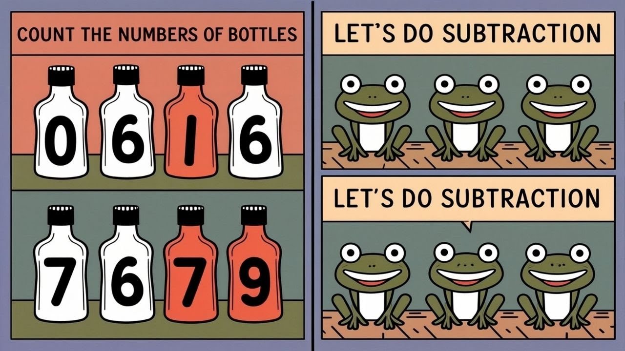 Learn counting and subtraction! | Little Kids SING AND LEARN | Songs ...