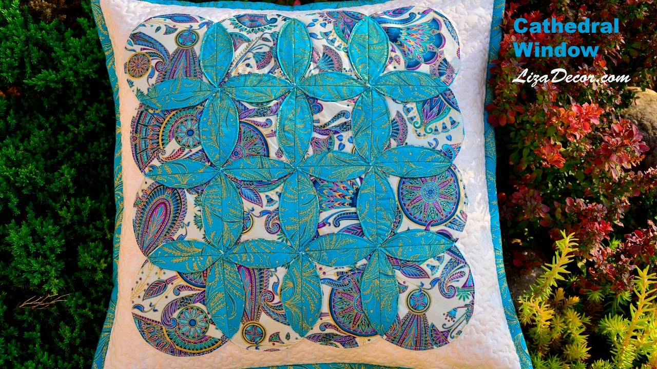 Patchwork Cathedral Window - Okno katedrál (LizaDecor.com) - YouTube