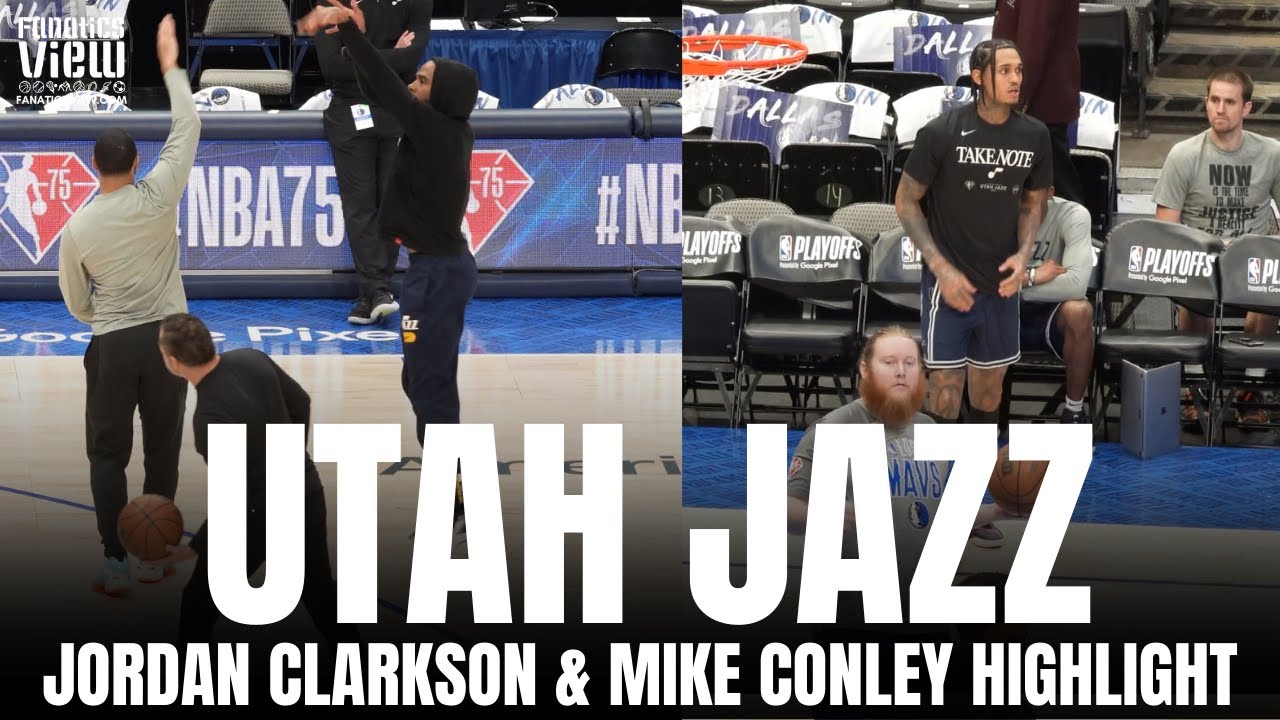 Jordan Clarkson & Mike Conley Work on 3-Pointers During Mavs vs. Jazz ...