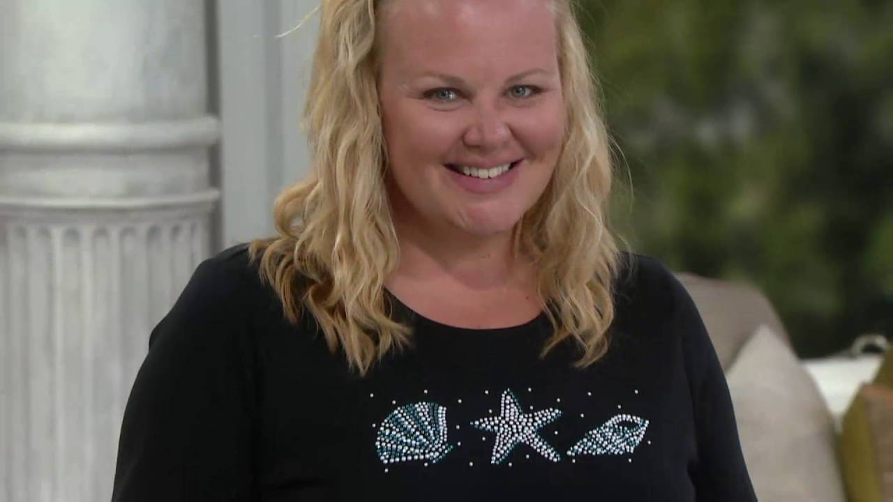 Quacker Factory Summer Smiles Pearl T-Shirt & Bermuda Short Set on QVC ...