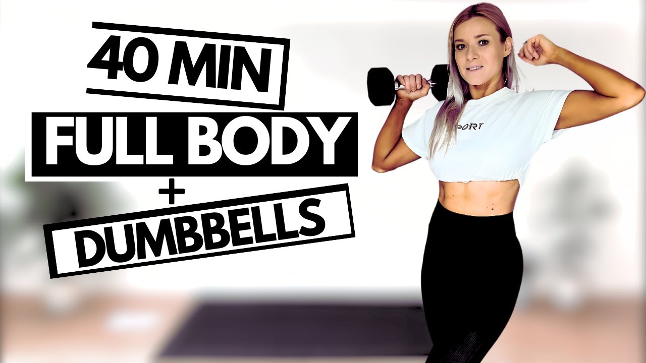 40 Min Full Body Strength Workout at Home | Dumbbells| Build Muscle ...