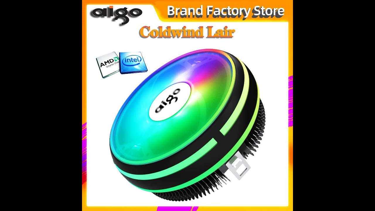 Aigo lair CPU Cooler LED -ALIEXPRESS- RGB FAN Computer - YouTube