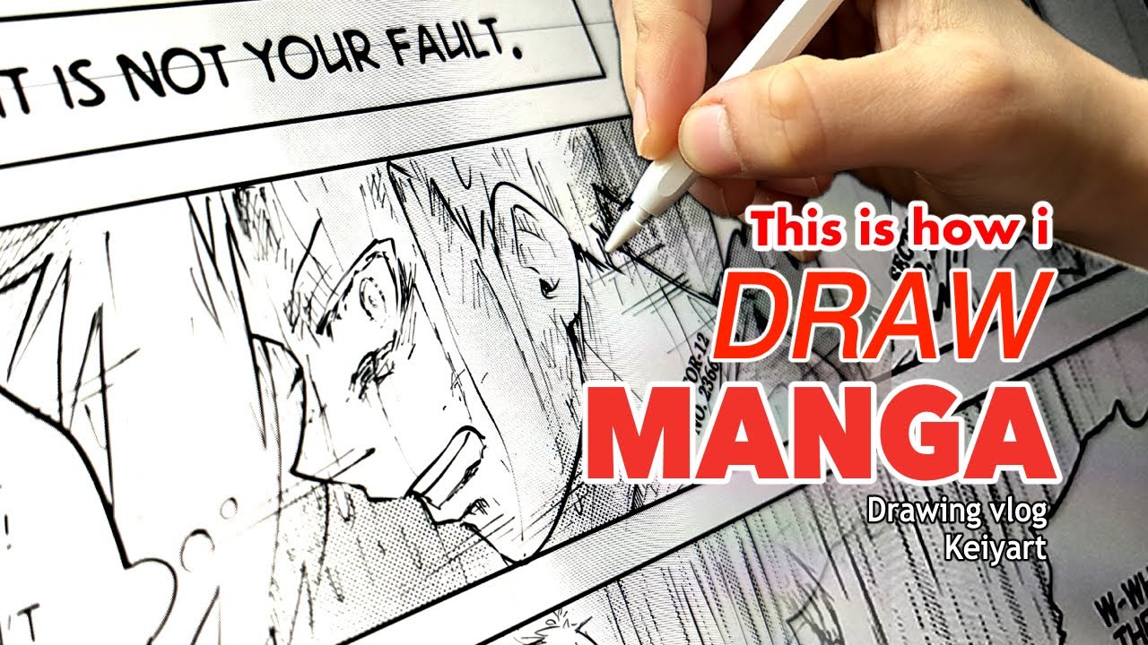 Manga Drawing Process: inking my MC 『 SHADOW OF LUMINA 』EP31 digital ...