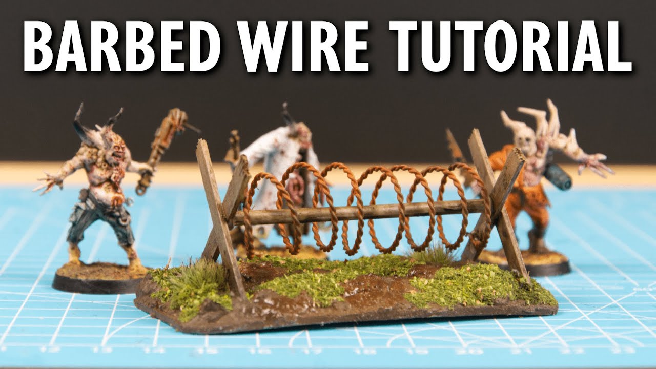 How to Make Barbed Wire for Wargames // Terrain for Warhammer 40K and ...