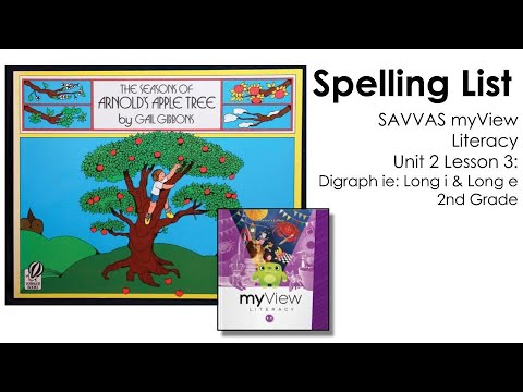 SAVVAS MyView Literacy Spelling Unit 2 Lesson 3 - 2nd Grade - YouTube