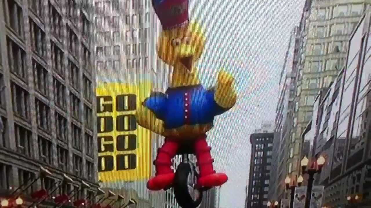 Karla Holding Big Bird Balloon in Chicago's Thanksgiving Day Parade ...