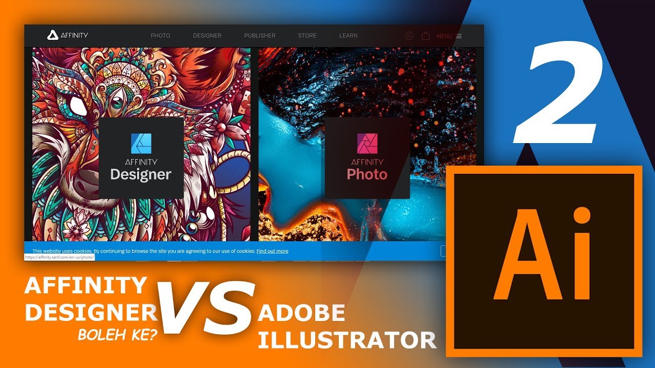 Perbezaan ringkas Affinity Designer Vs Adobe Illustrator - YouTube