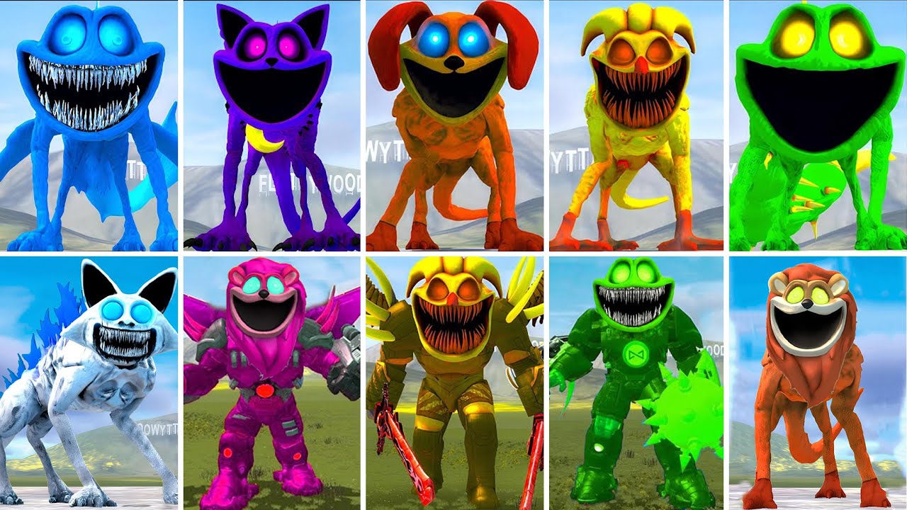 ALL GODZILLA TITAN SMILING CRITTERS POPPY PLAYTIME CHAPTER 3 In Garry's ...