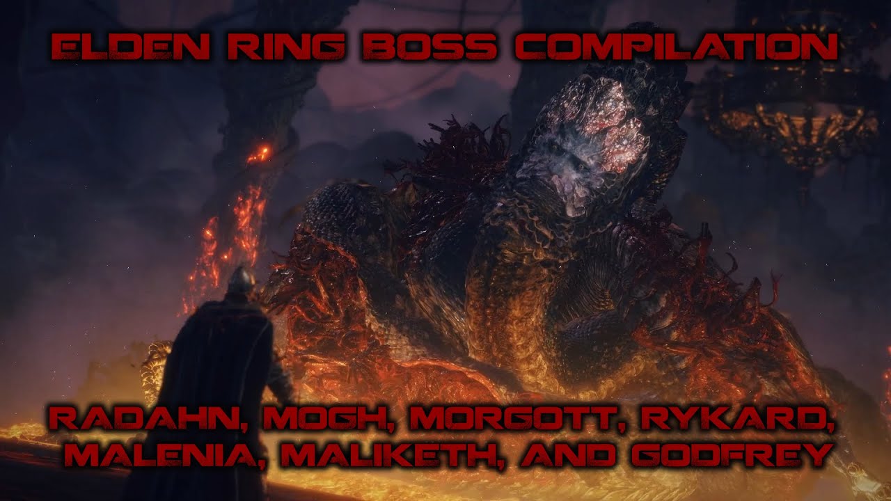 Elden Ring compilation Me vs Radahn, Mogh, Morgott, Rykard, Malenia ...