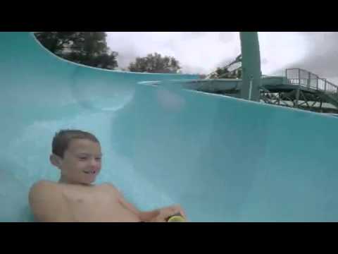 Kids water sliding at Lathey Pool 2 - YouTube