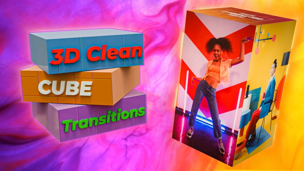 3D Clean Cube Transitions - YouTube