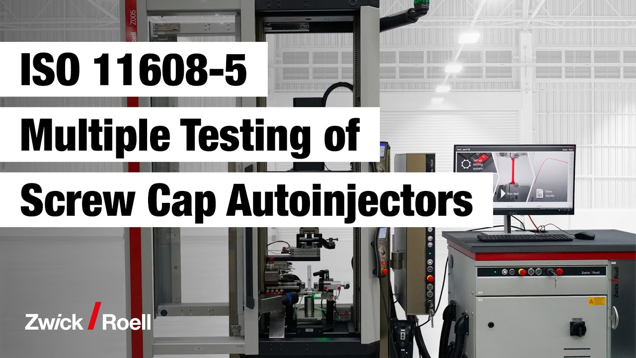 ISO 11608-5 Multiple Testing of Autoinjectors with Screw Caps - YouTube