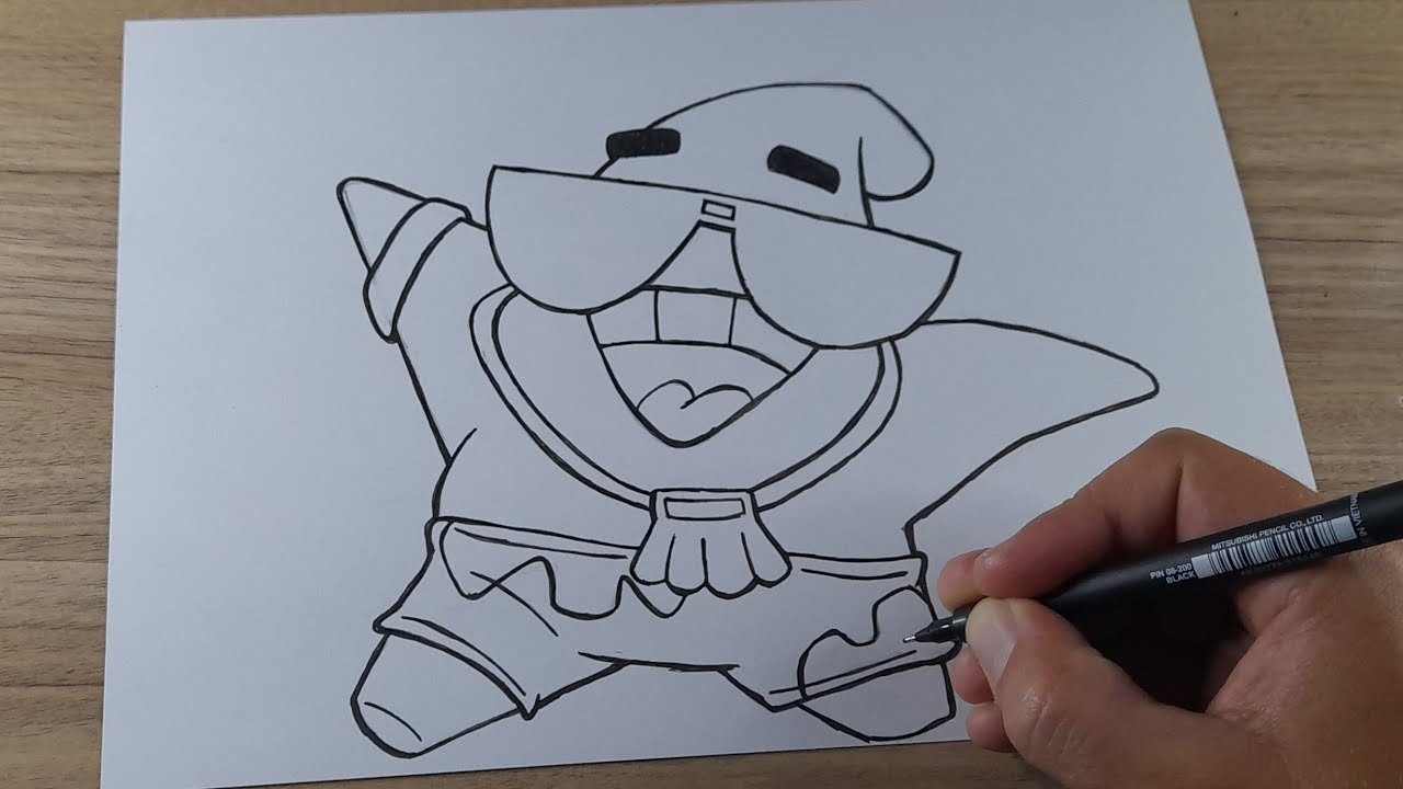 COMO DESENHAR PATRICK BUZZ BRAWLSTARS - YouTube
