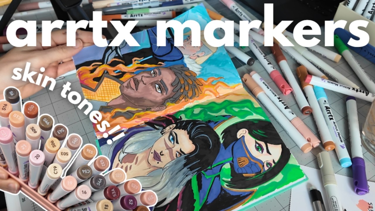 DRAWING VALORANT AGENTS - ARRTX skintone acrylic markers!! - YouTube