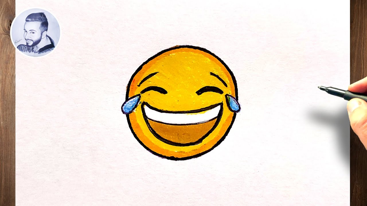 Comment dessiner un smiley qui rigole - YouTube