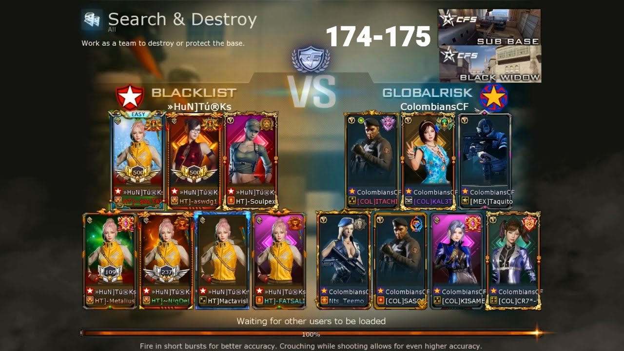 »HuN]Tú®Ks™ VS ColombiansCF Sub Base & Black Widow [CrossFire Clan War ...