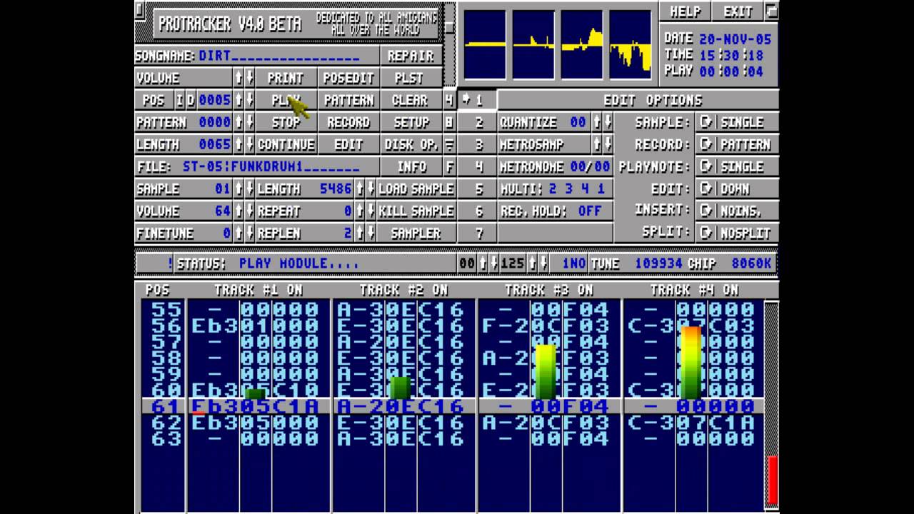Commodore Amiga - Protracker [Its My Life] - YouTube