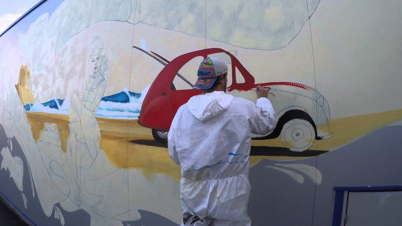 Speed Painting mural evolution Remi Bertoche - YouTube