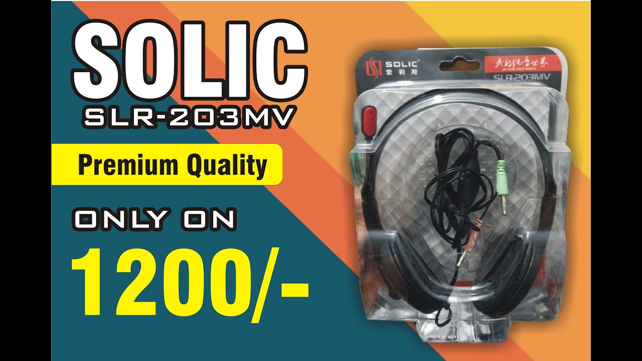 Solic SLR 203MV Headphone Unboxing | Premium Sound Quality | Only on ...