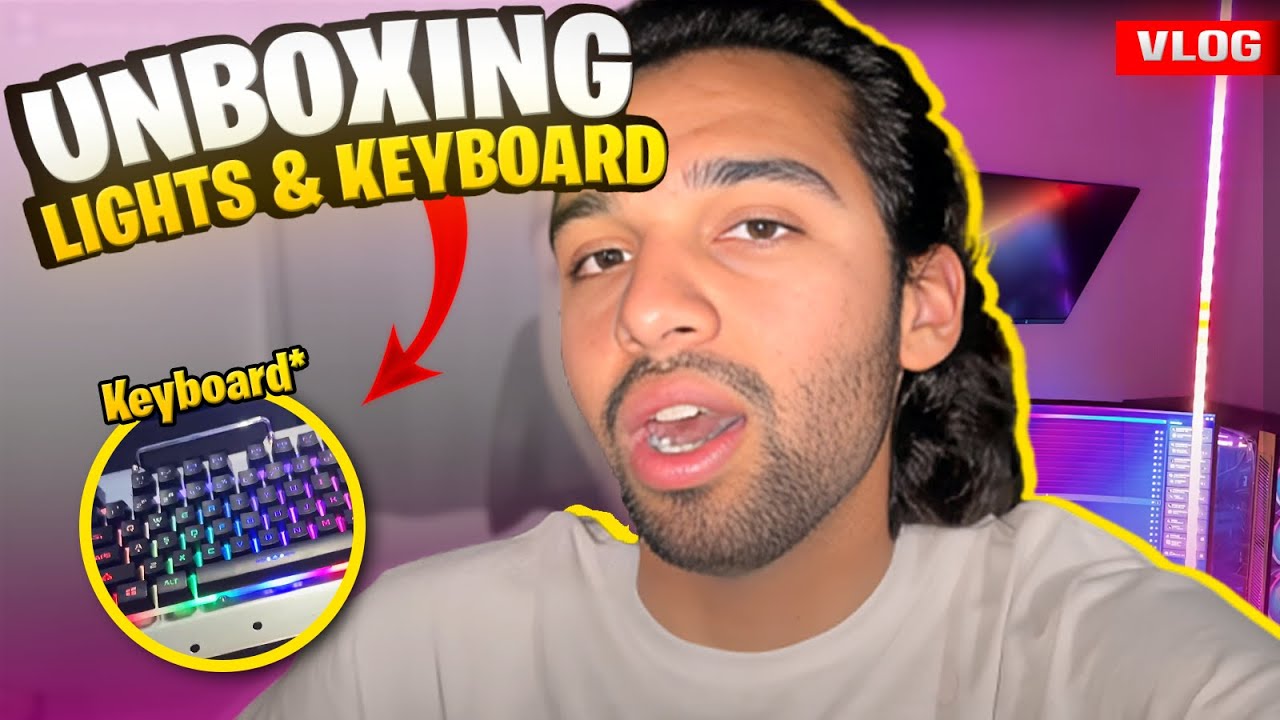 UNBOXING KEYBOARD & LIGHTS😍 - YouTube