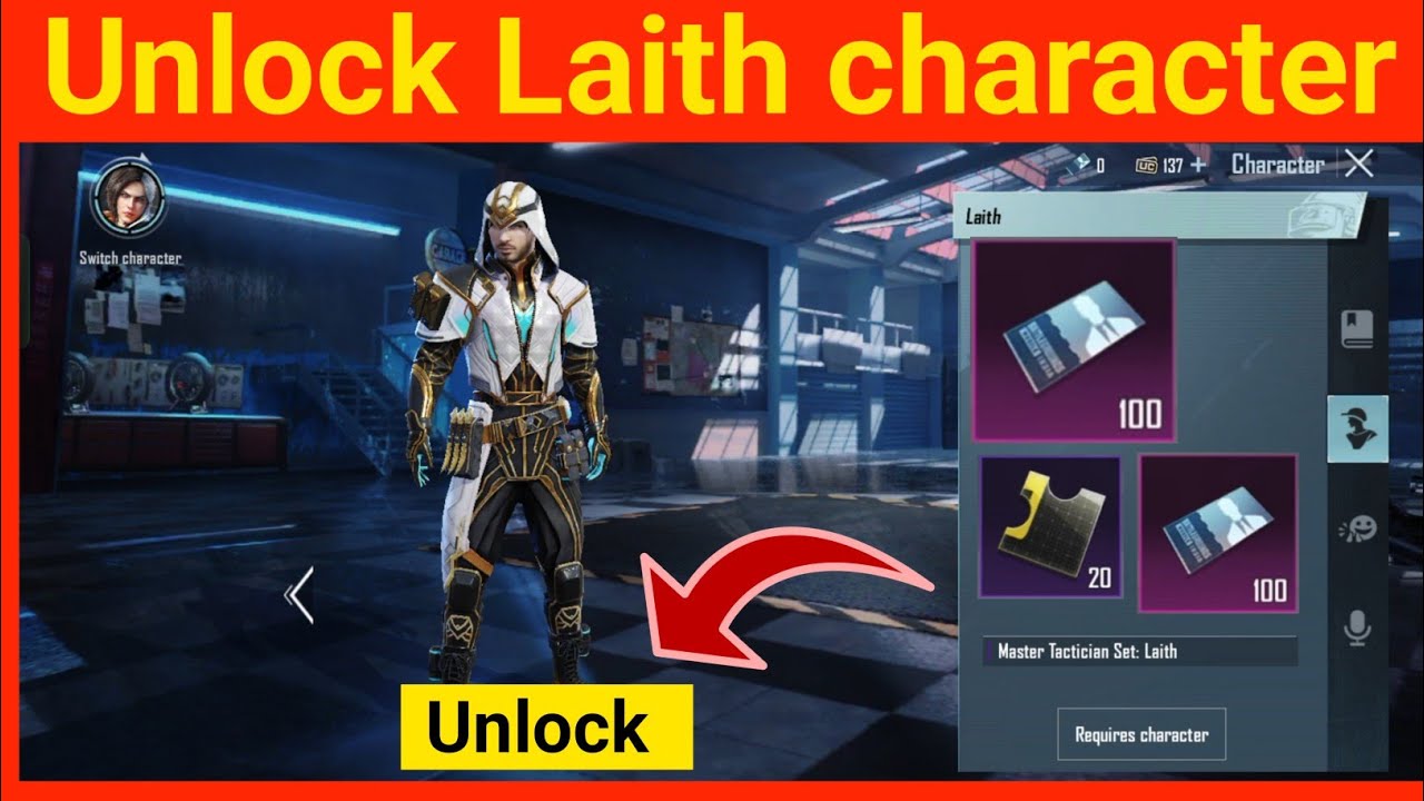 how to unlock laith character in bgmi / laith character in bgmi - YouTube