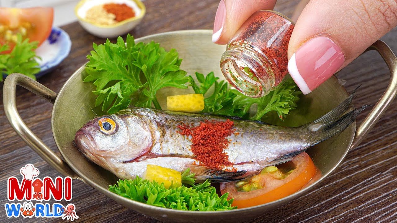 🐟 Miniature Seafood Recipe | How to Make Delicious Fish Curry 🍛 ...