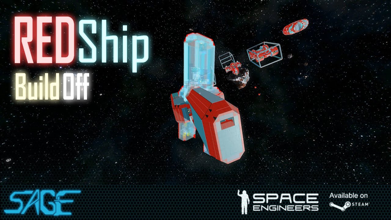 Space Engineers, 'Red Ship', Build Challenge (4k, 60fps) - YouTube