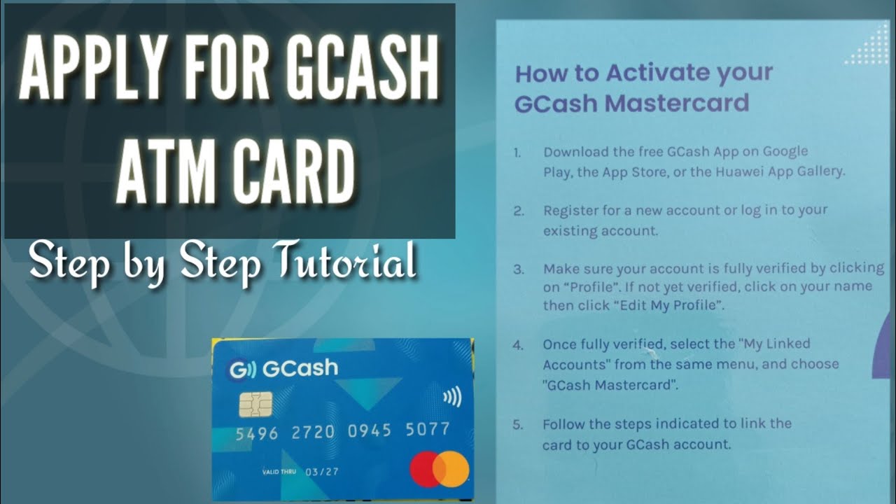 How To Apply for GCASH ATM CARD, step by step tutorial - YouTube