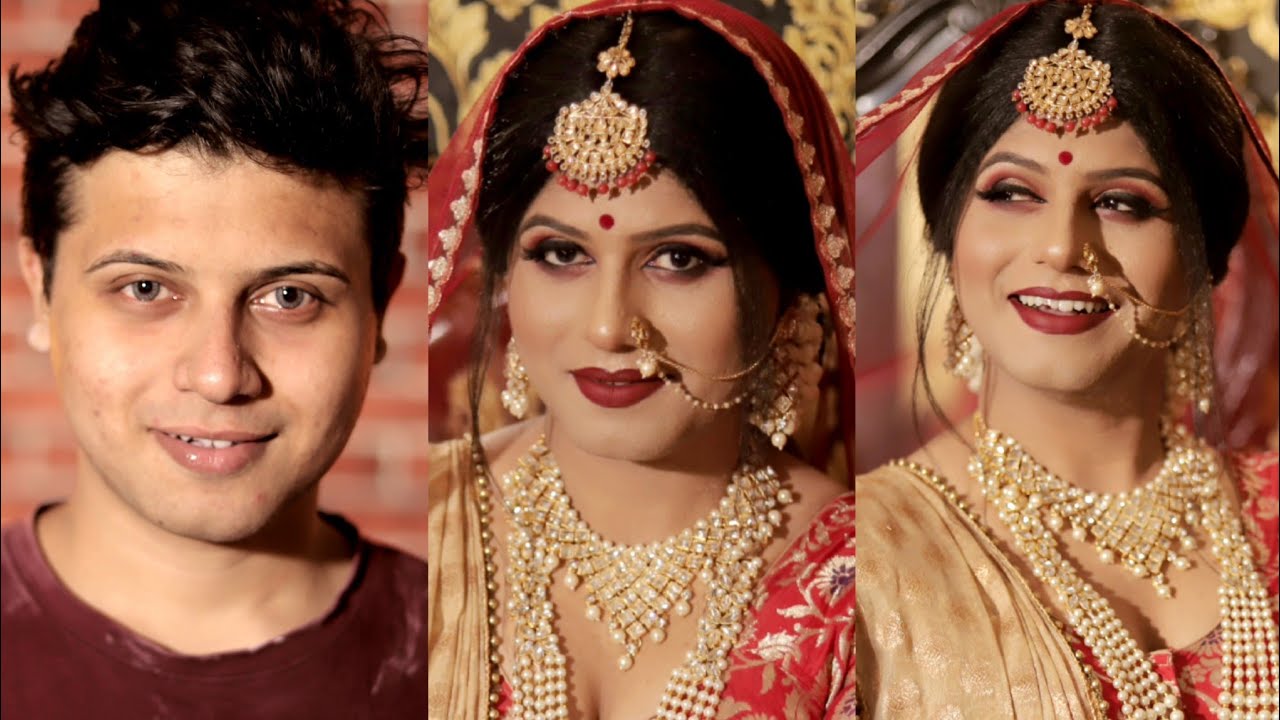 Male to Female Transformation makeup 2022 | Reception Makeup | Boy to ...
