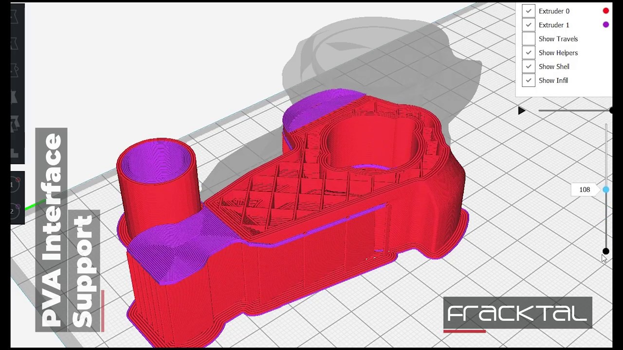 3D Printing PLA with a PVA interface layer - YouTube