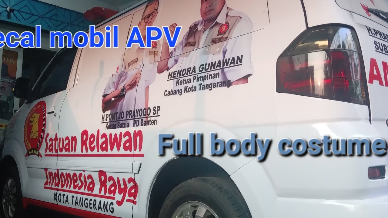 branding stiker mobil APV full body - YouTube
