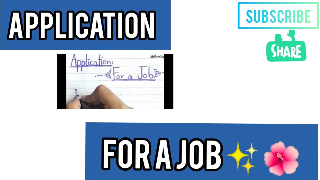 APPLICATION FOR A JOB || in English || 2024 || - YouTube