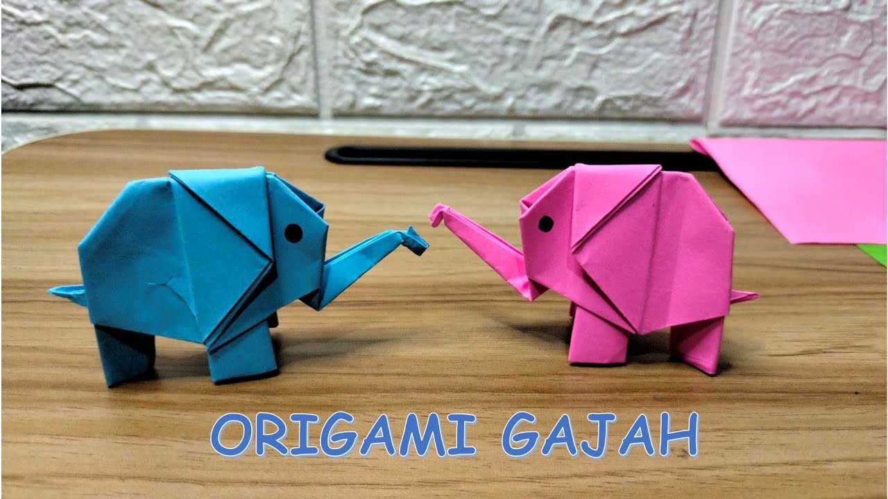 Cara Mudah Membuat Origami Gajah | Elephant Origami - YouTube
