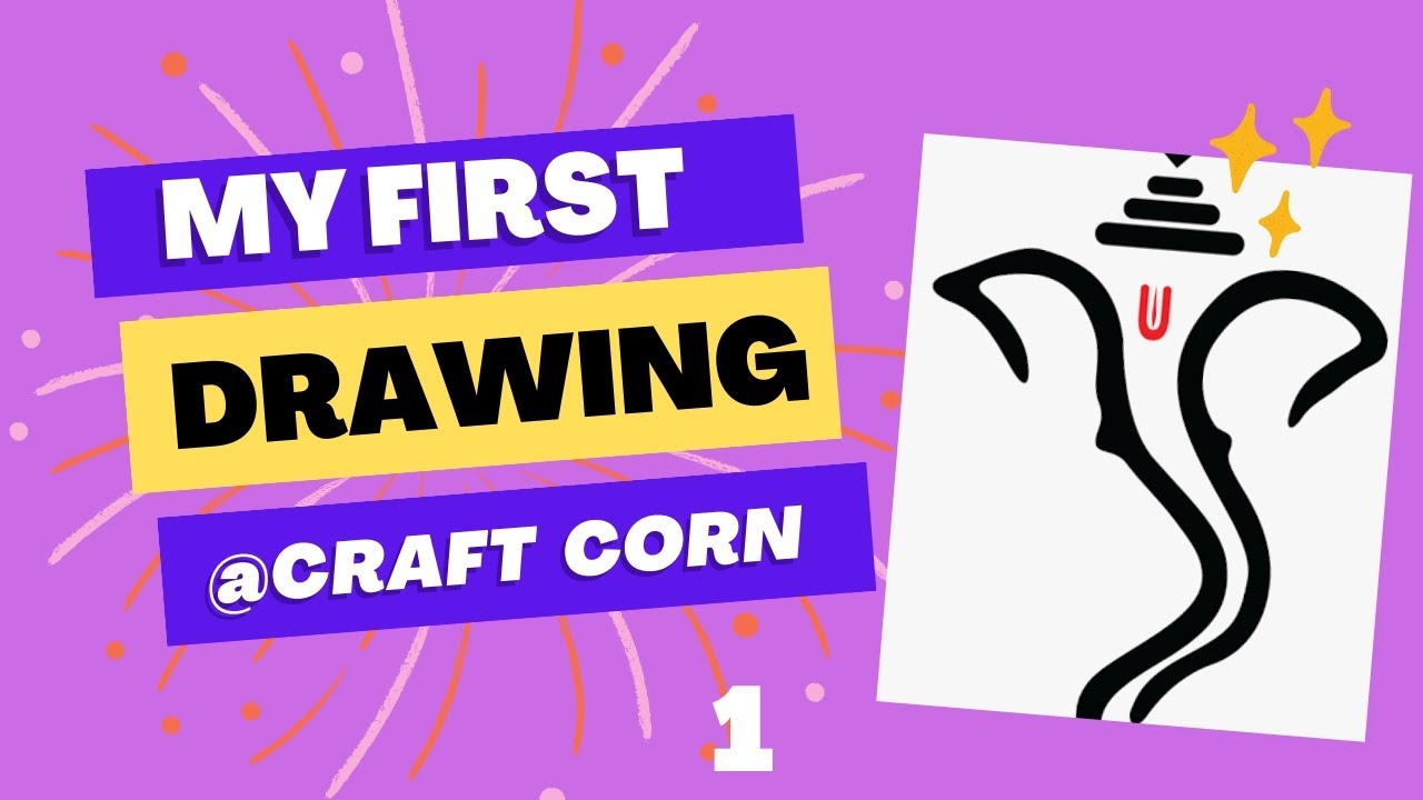 my first drawing at craft corn #diy #drawing #craft #art - YouTube