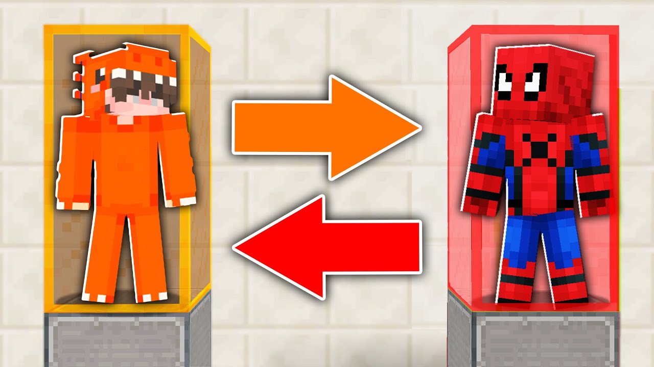 BRAIN SWAP: I BECAME SPIDERMAN in Minecraft! - YouTube