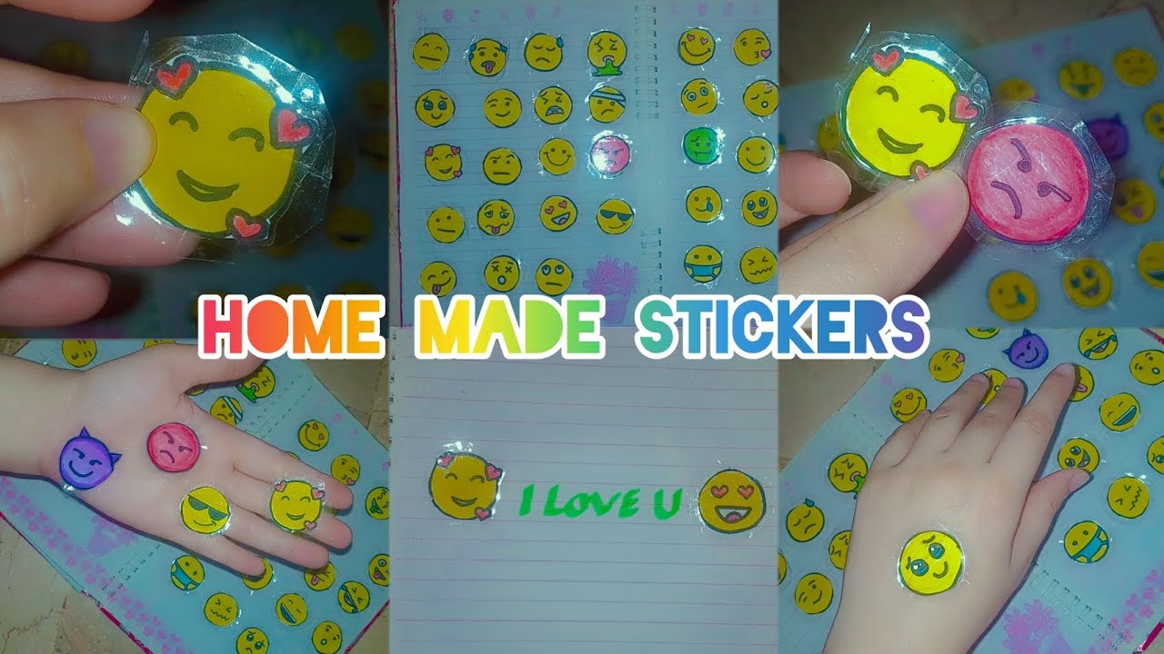 HOME MAKE STICKERS 😉 DIY HOME MAKE STICKER HOW TO MAKE STICKERS AT HOME ...