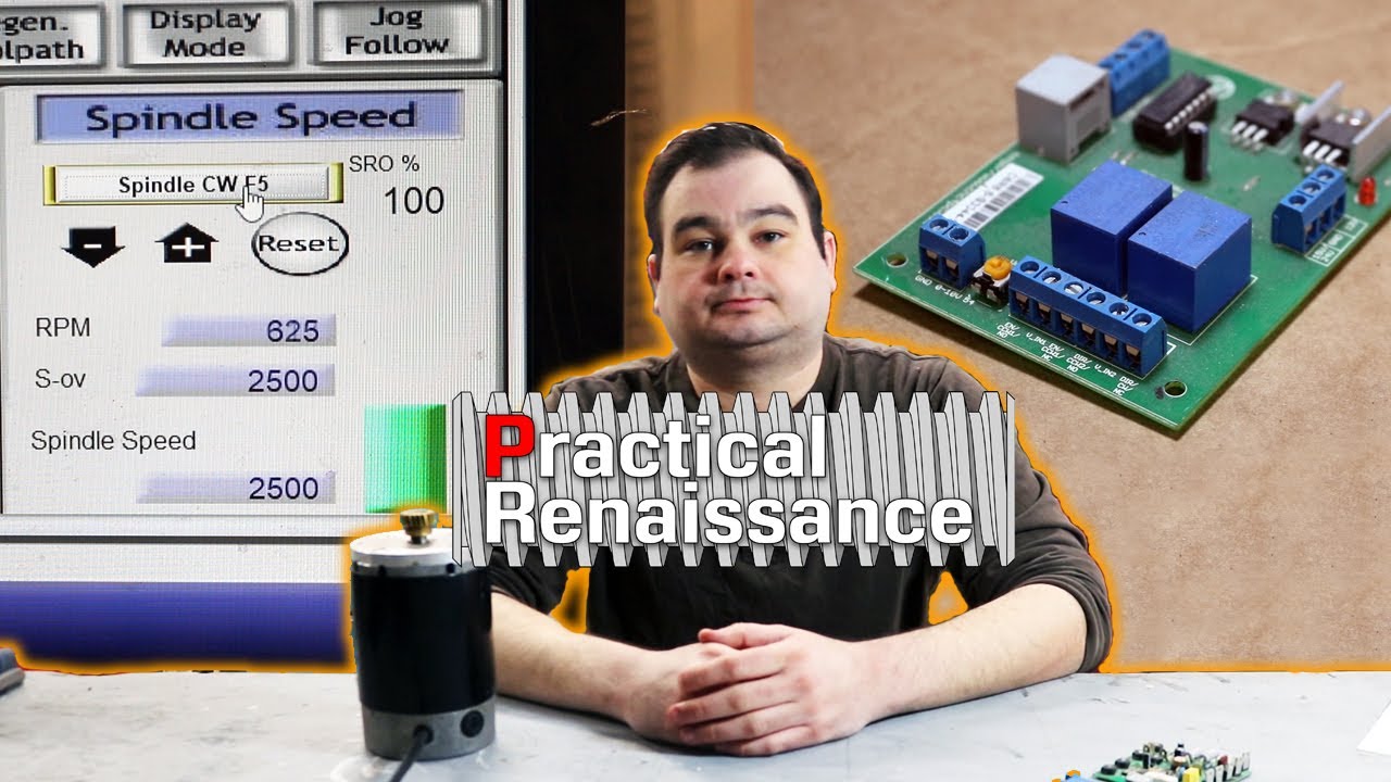 CNC Spindle Motor Control: G0704, C6, Ethernet SmoothStepper - YouTube