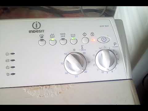 стиралка indesit witp 1021 мигают дополнительное полоскание ... - YouTube