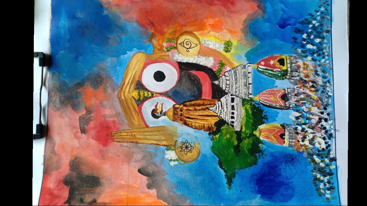 RATHA YATRA||CART FESTIVAL||HOW TO DRAW RATHA YATRA||FESTIVAL DRAWING ...