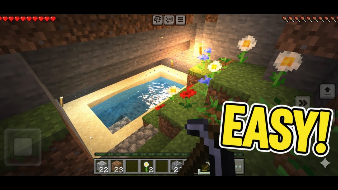 Dive Into Fun: Build the Ultimate Minecraft Swimming Pool! - YouTube