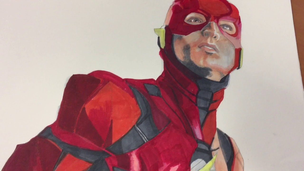 Drawing DC Comics Flash from Justice League - YouTube